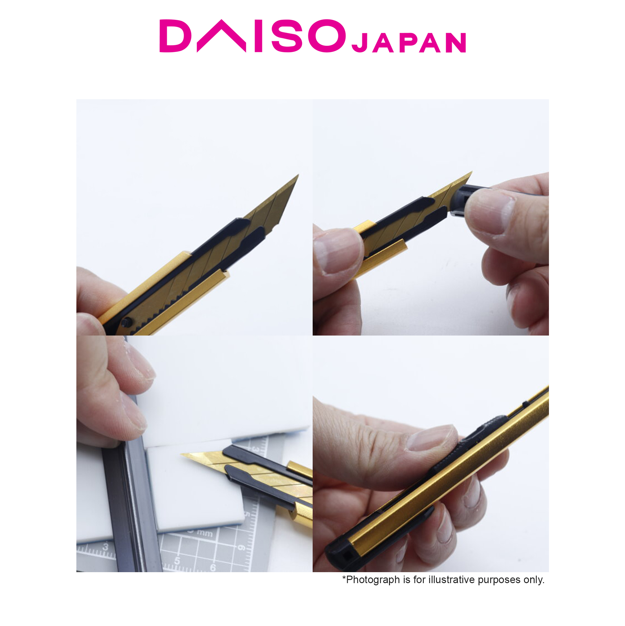 Daiso Sharp Angle Titanium-Coated Cutter | Shopee Philippines
