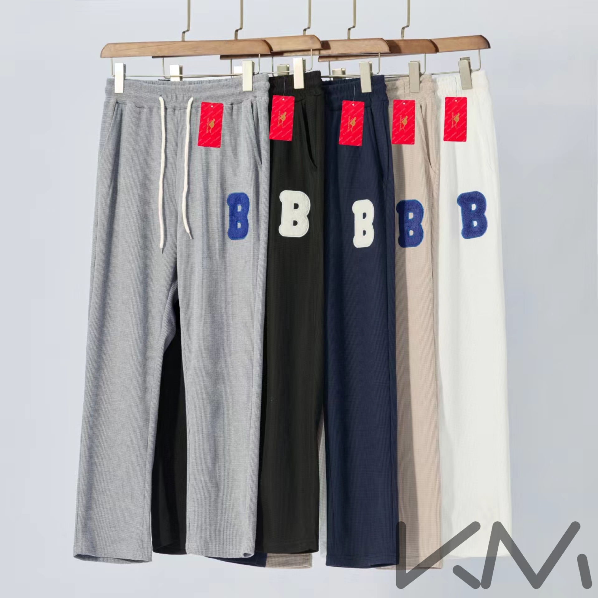 KM Korean Slocks Pants Loose Straight Cut Sweatpant Wide Leg Baggy B ...
