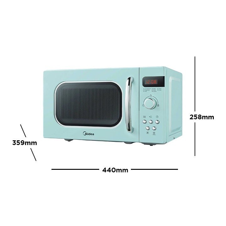 Midea 20L Retro Series Digital Microwave Oven (Tiffany Blue) | Shopee ...