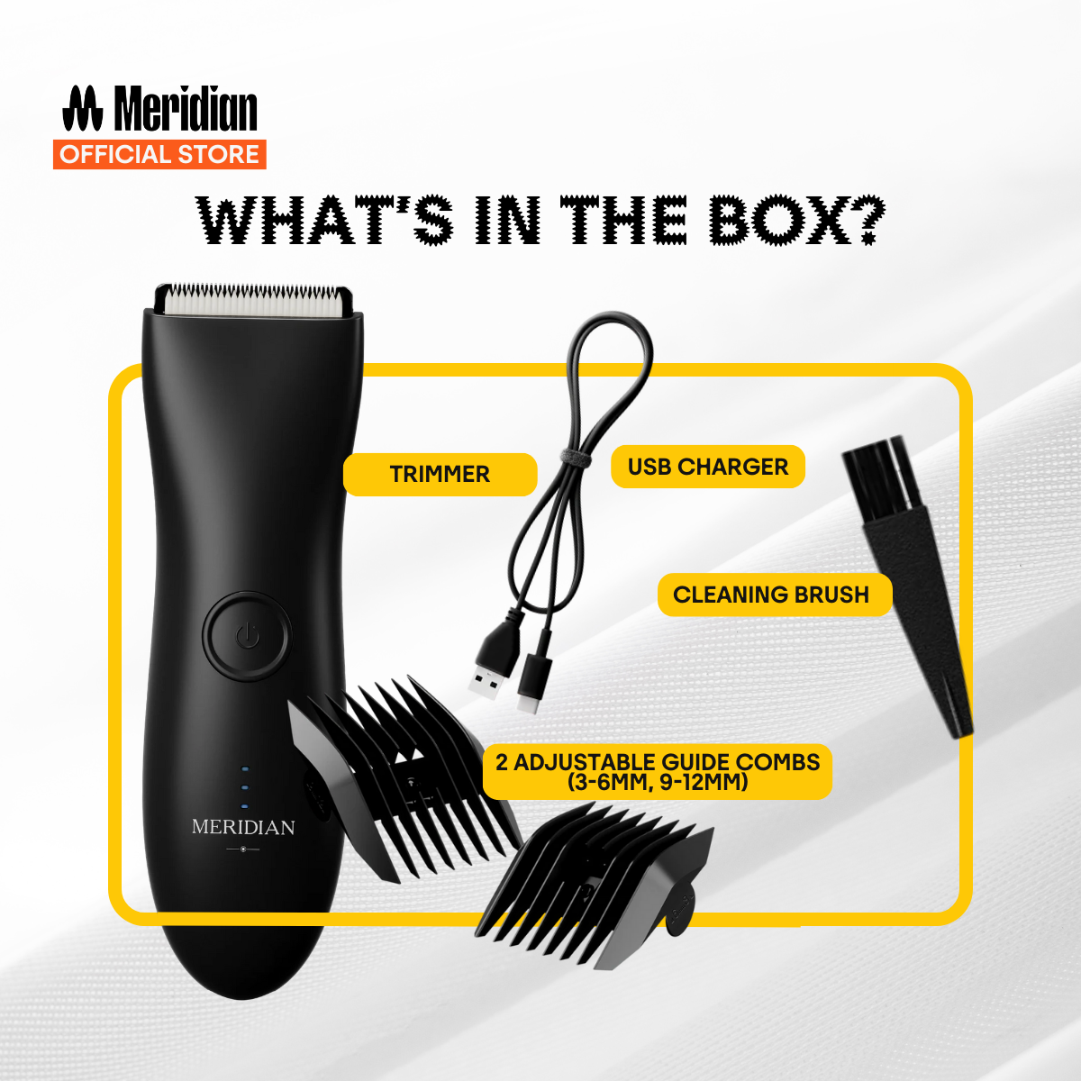 Meridian The Trimmer Original Waterproof Electric Razor Body & Hair ...