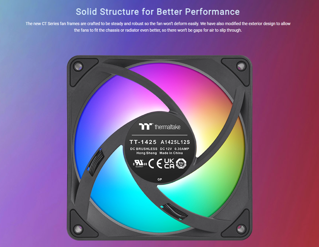 Itw | Thermaltake PC Fan CT140 EX ARGB Sync PC Cooling Fan (3-Fan Pack ...