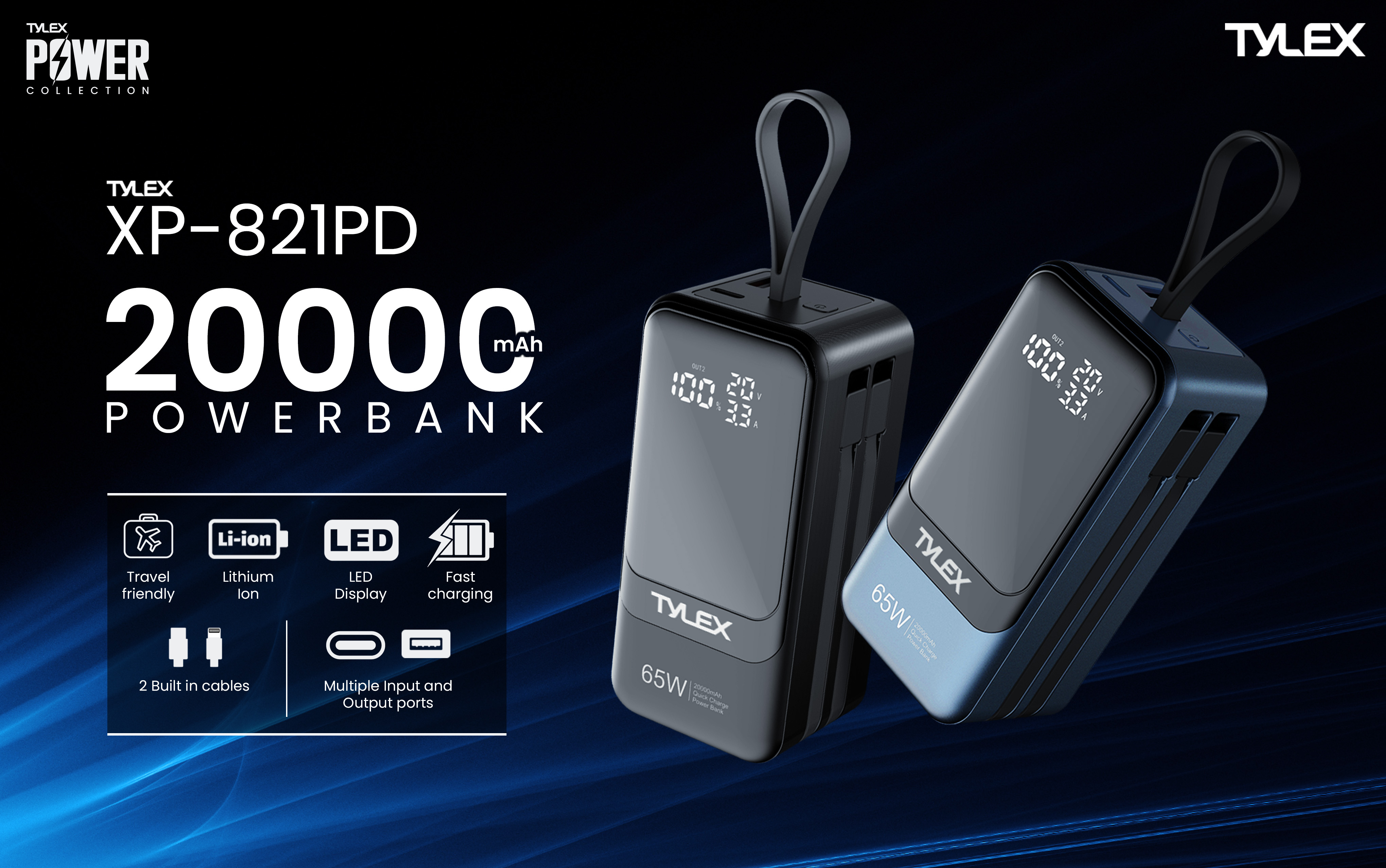 TYLEX XP-821PD 65W Power Bank 20000mAh Battery Capacity Overcharge ...