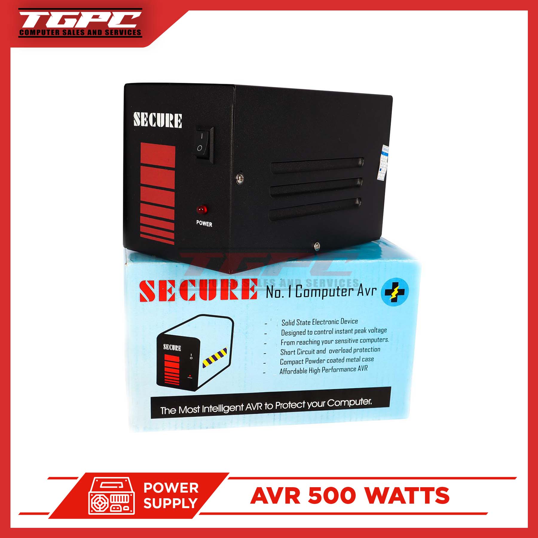 SECURE AVR 500 Watts AVR (automatic voltage regulator) 220v | Shopee ...