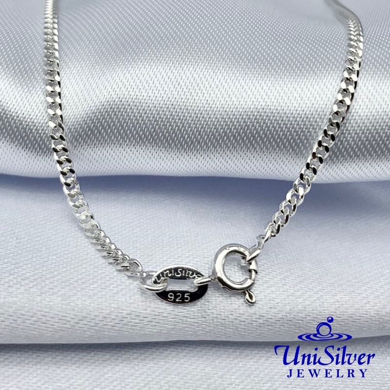 Unisilver 925 Sterling Silver Curb Chain Necklace (LN236) For Women ...
