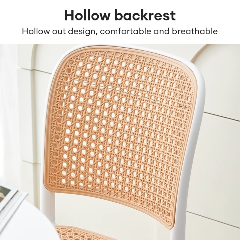Dining Chair With Backrest Rattan Chair Vine Woven Plastic Solihiya ...