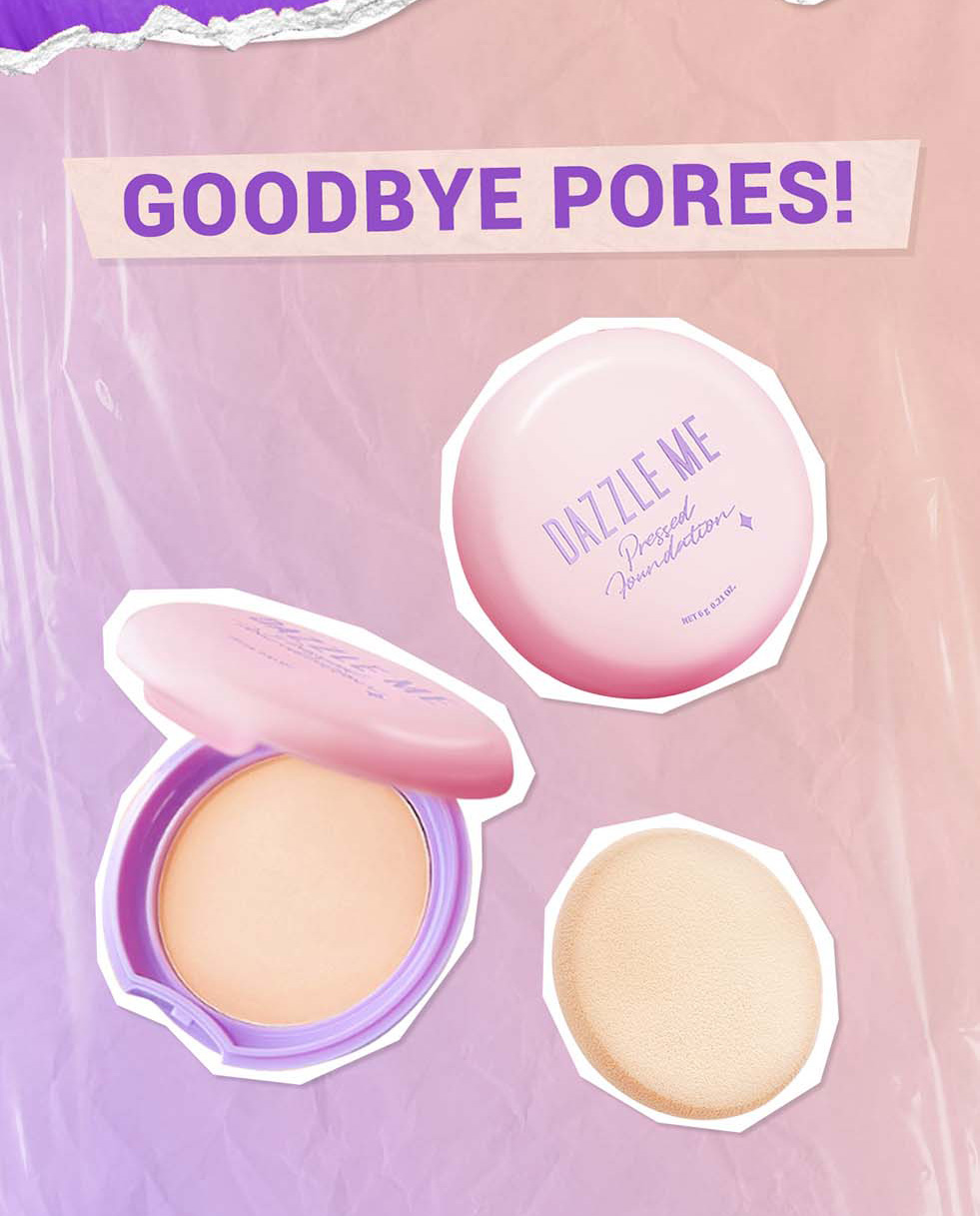 DAZZLE ME B1T1 Muse Pressed Foundation - Oil Control Sweat Proof Smooth ...