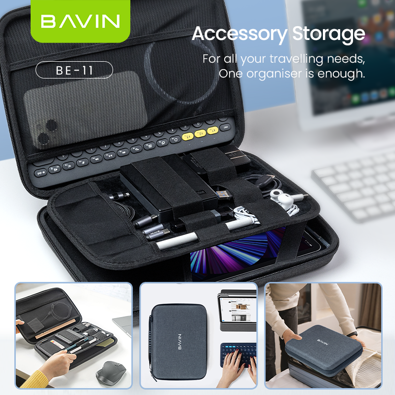 BAVIN BE11 Tablet Sleeve Travel Storage EVA Hard Shell Drop & Scratch ...