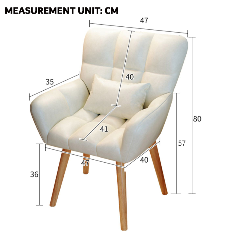 Solid Wood Rotatable Computer Chair With Foam Vanity Chair Study Chair ...
