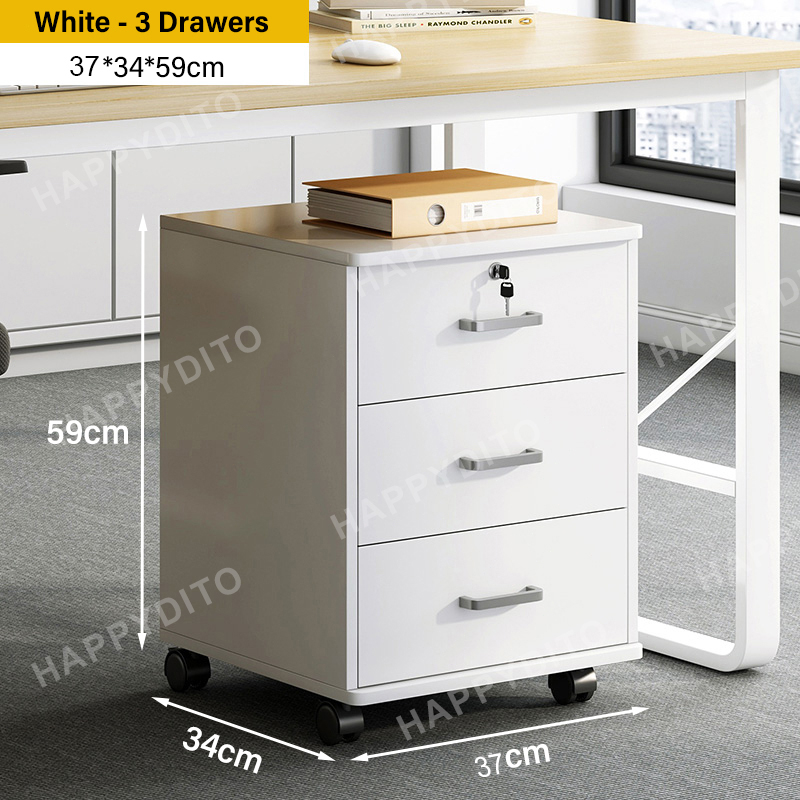 Office Mobile Pedestal File Cabinet Side with Wheels Drawers with Locks ...