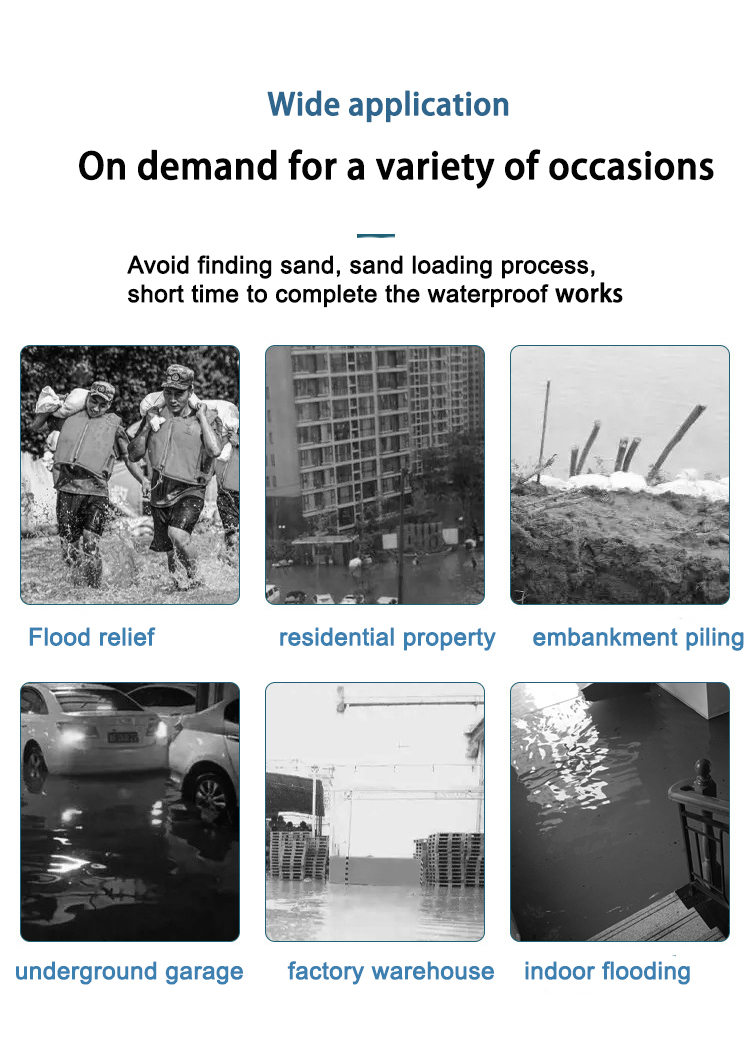 Absorbent Expansion Bag Flood Barrier Water Filled Flood Barriers Water ...