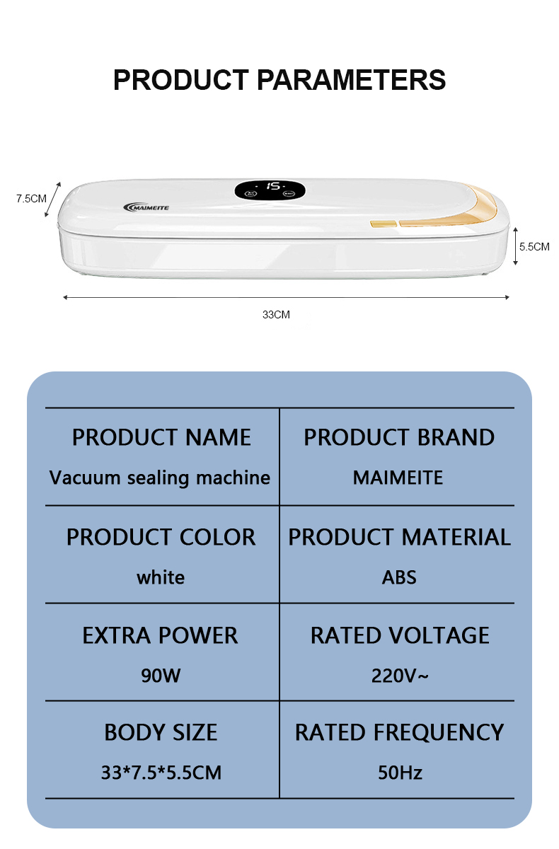 Maimeite Food Vacuum Sealer Machine Household Automatic Vacuum Sealing Machine Vacuum Machine ...