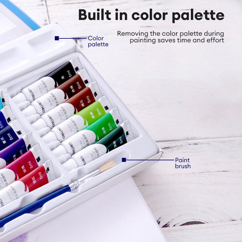 Deli 12/18/24 Color Oil Paint Paint Set 5ml Tubes Art Oil Paint Pigment ...