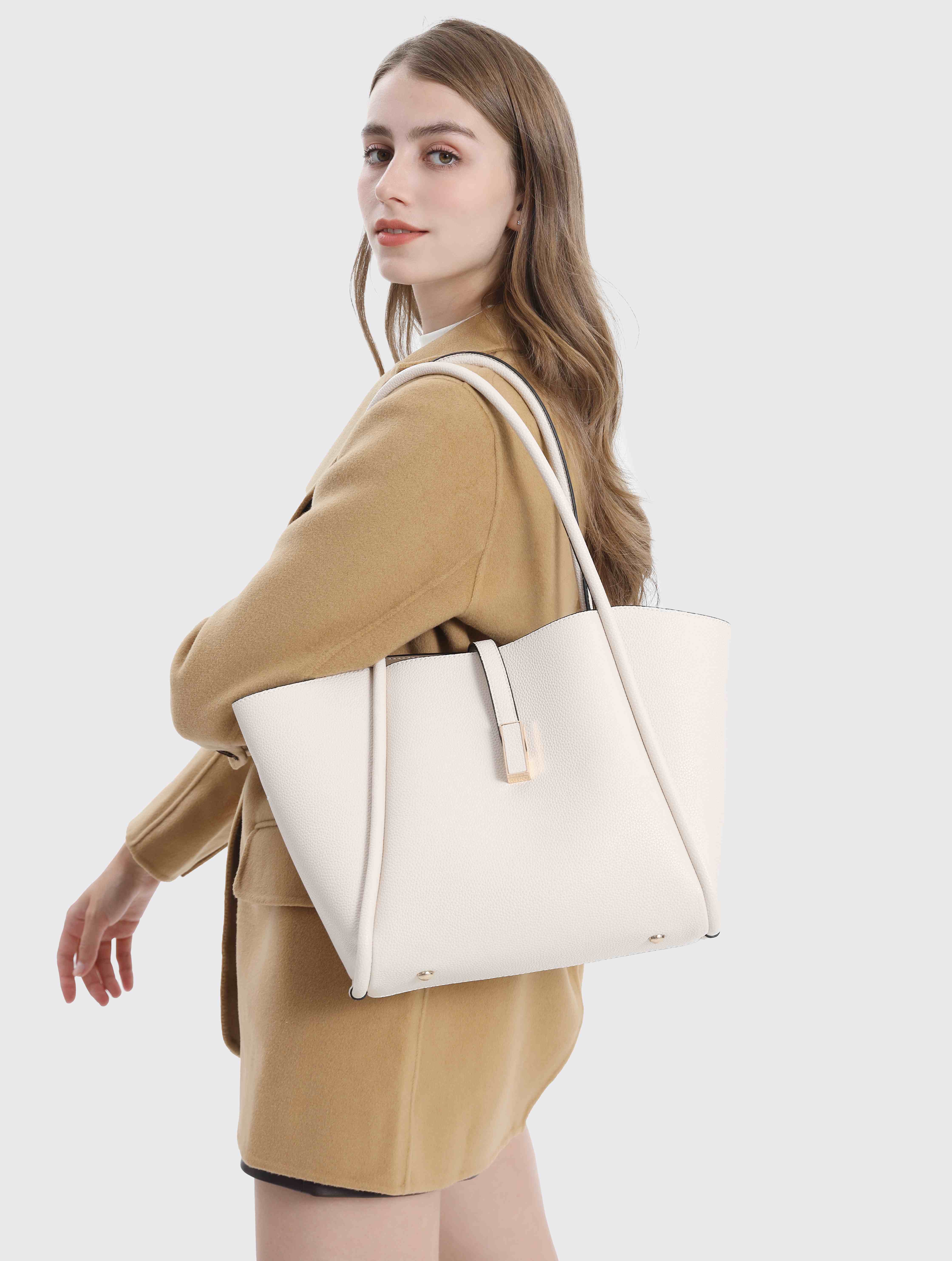 【High-End Mumu】M361 Large Capacity Women Leather Simple Shoulder Bag ...