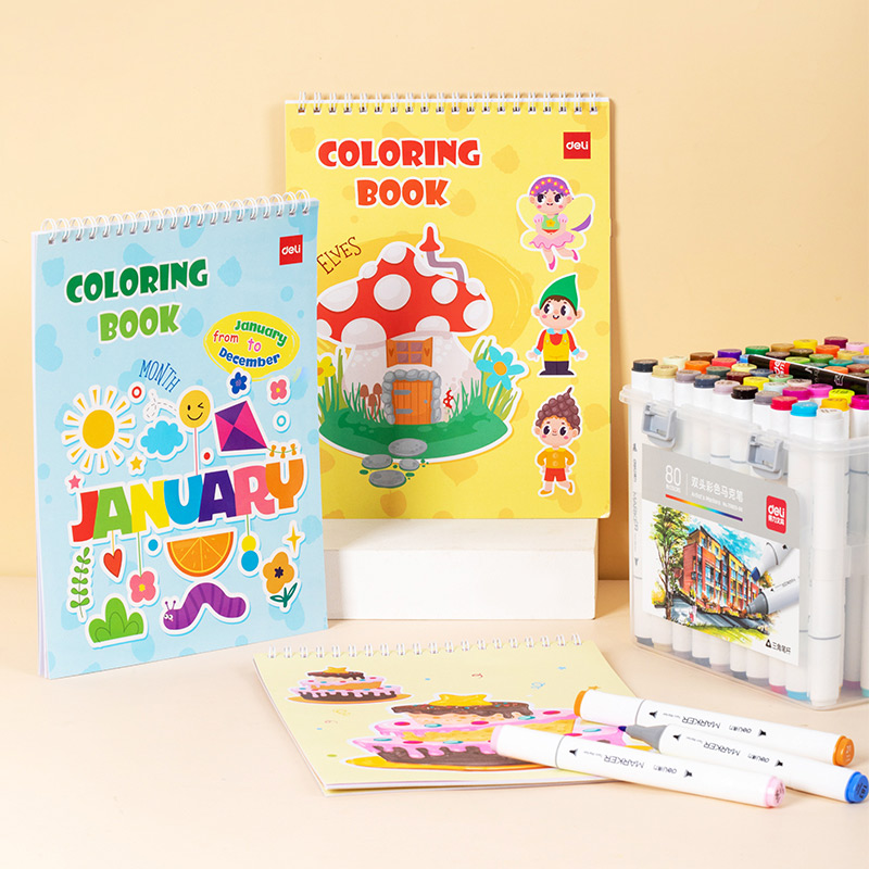 Deli 8 Sheets Coloring Book for Kids Premium Sketch Art Supplies EN068 ...