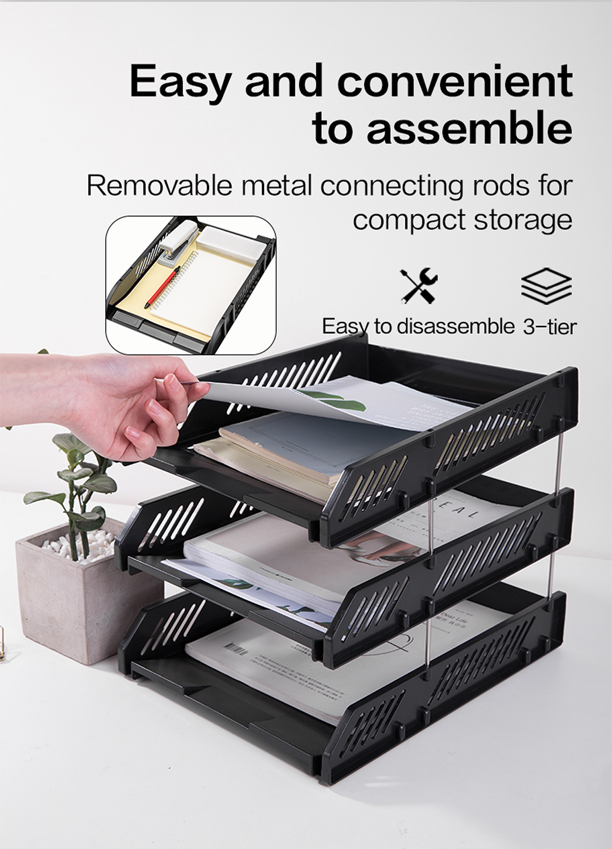 Deli 9209 Three Layer Document Tray A4 1PC | Shopee Philippines