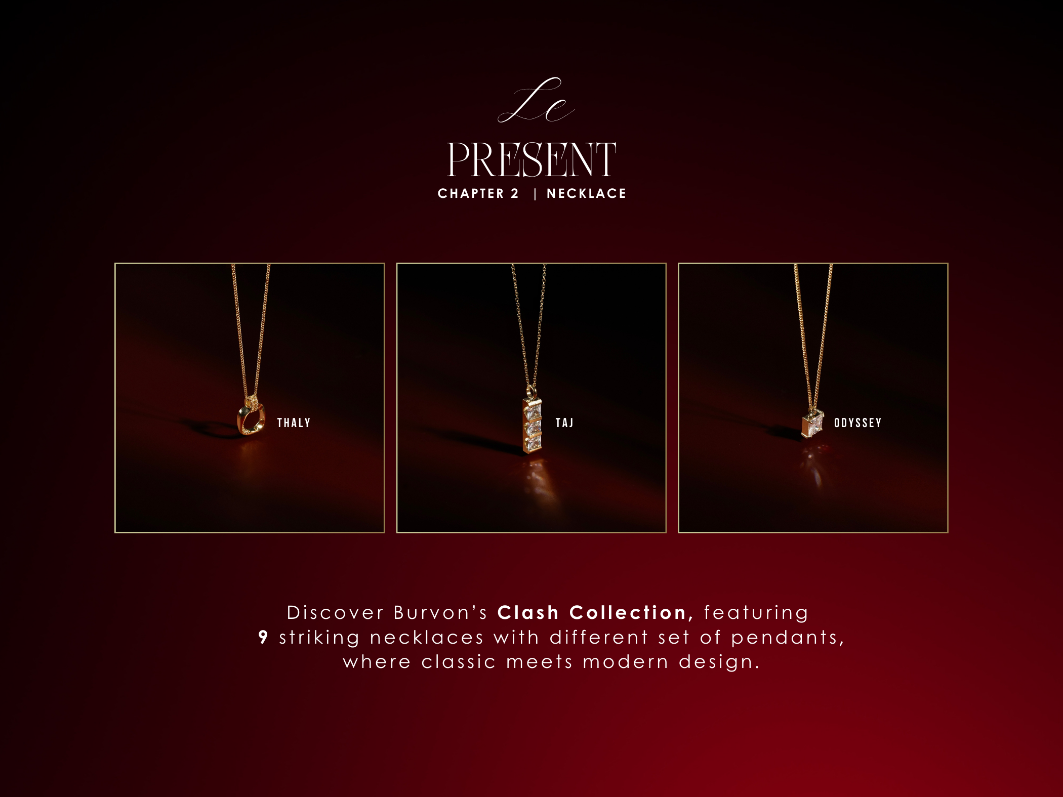Burvon Clash Collection Necklaces (Elegant Pendant Jewelry) | Shopee ...