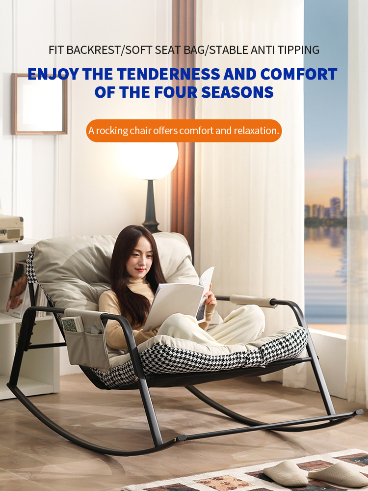 Double Rocking Chair For Adult Recliner Sofa Lazy Chair Home Reclining ...