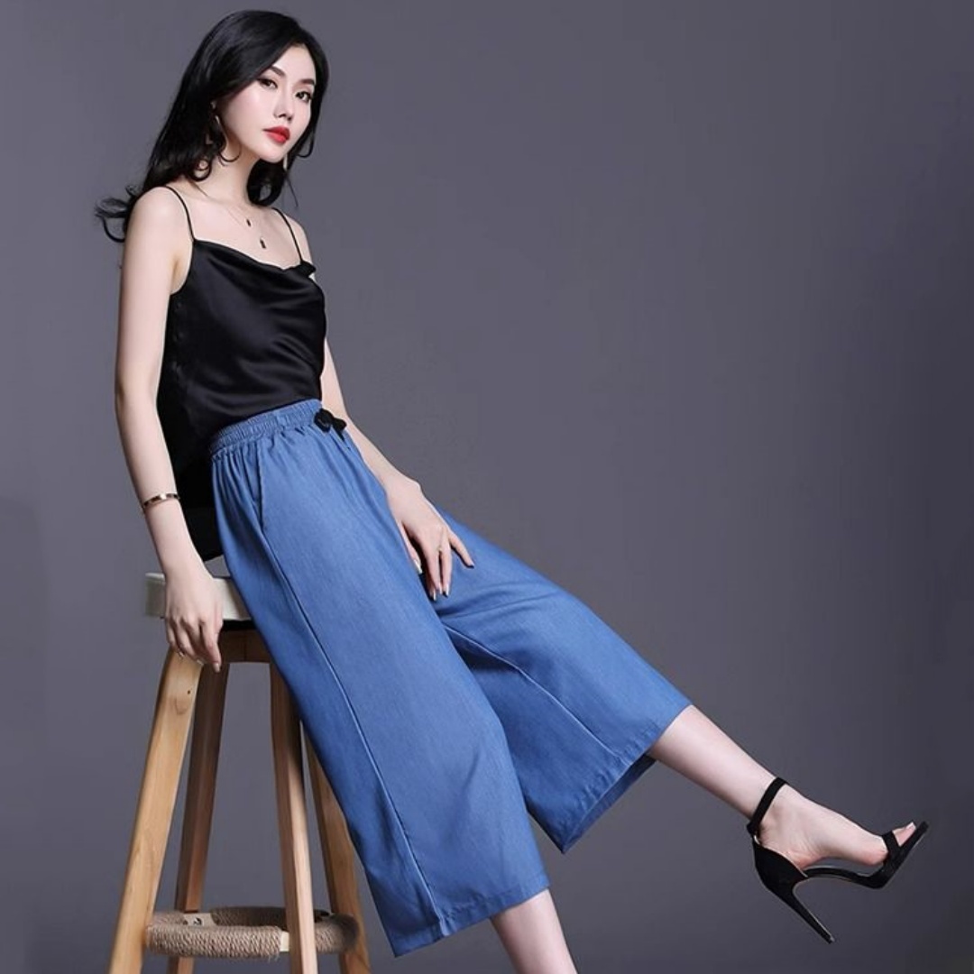 Korea maong Style high waist square pants | Shopee Philippines