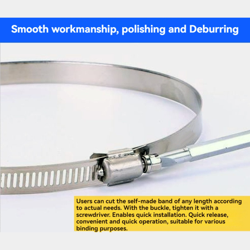 Adjustable Metal Hose Clamp Water Pipe Clamp 304 Stainless Steel Tube ...