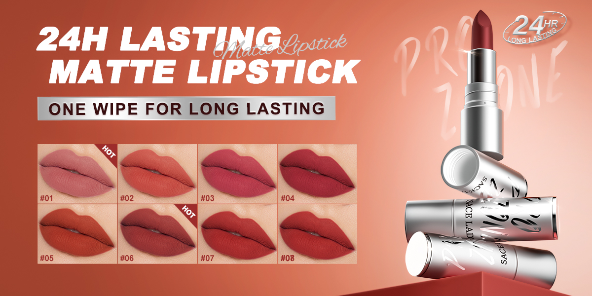 SACE LADY Matte Lipstick Long Lasting 24H Waterproof High Pigmented Non ...