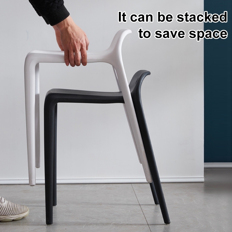 Nordic Stackable Plastic Stool Chair Dining Chairs Coffee Chair Home ...