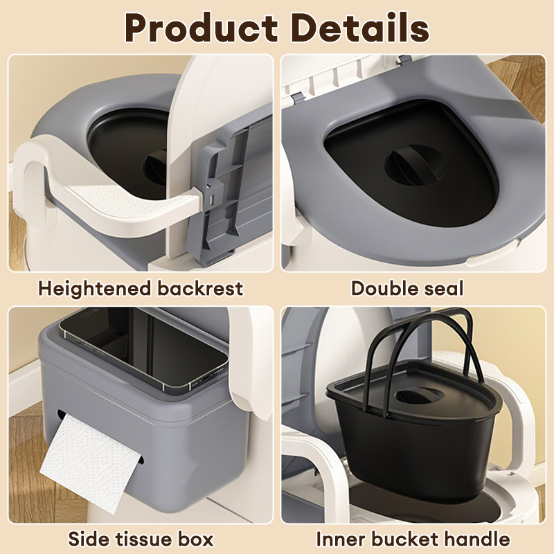 Arinola for Adult Portable Toilet Bowl Mobile Plastic Toilet for Adult ...