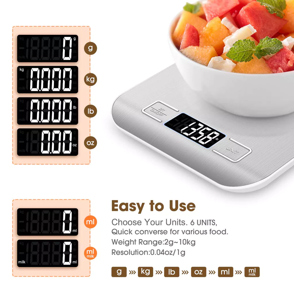 OOKAS Electronic Food Weighing Scale Digital With Trays Mini Timbangan ...