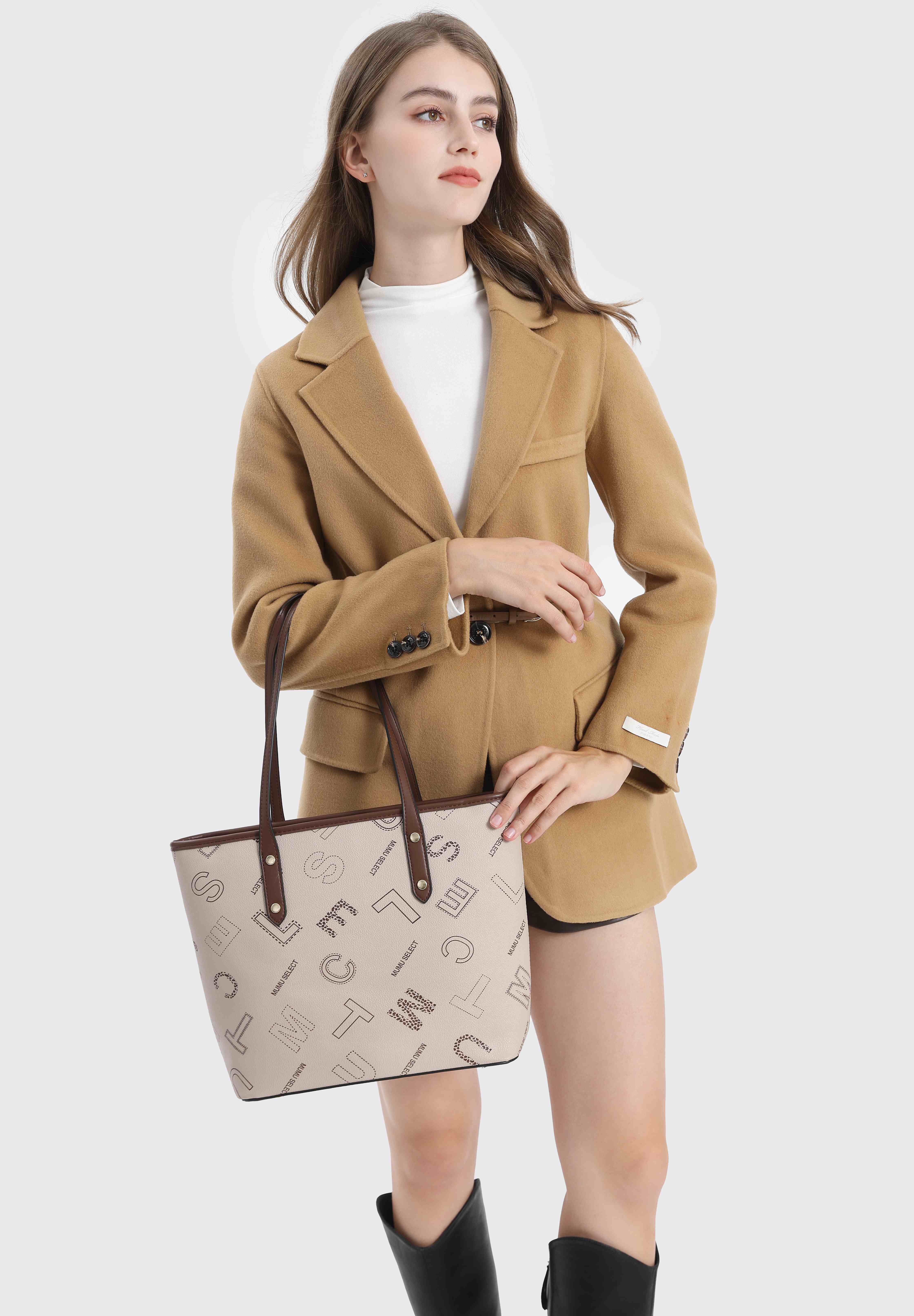 【High-End Mumu】M343 Retro Quality Leather Women Shoulder Bag Office College Large Bags For Woman ...