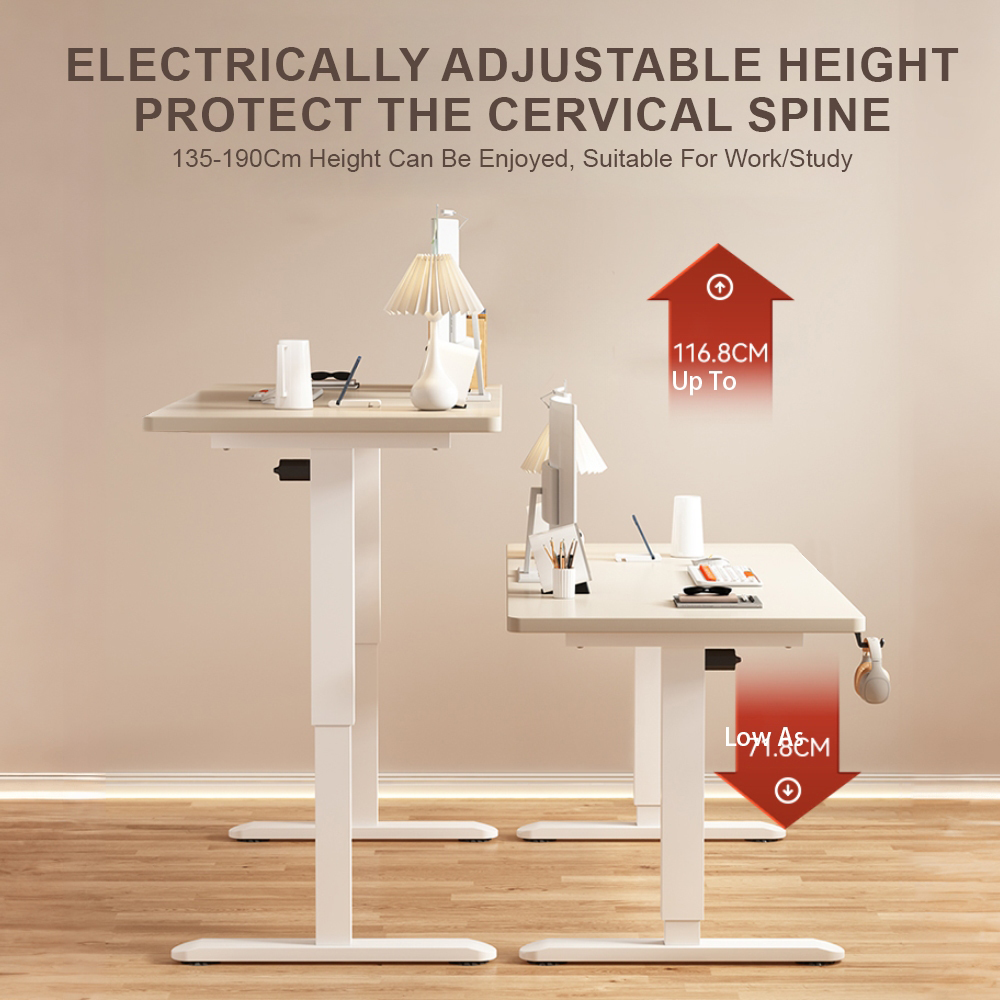 LENOBLE 160CM Height Adjustable Ergonomic Desk Automatic lifting table ...