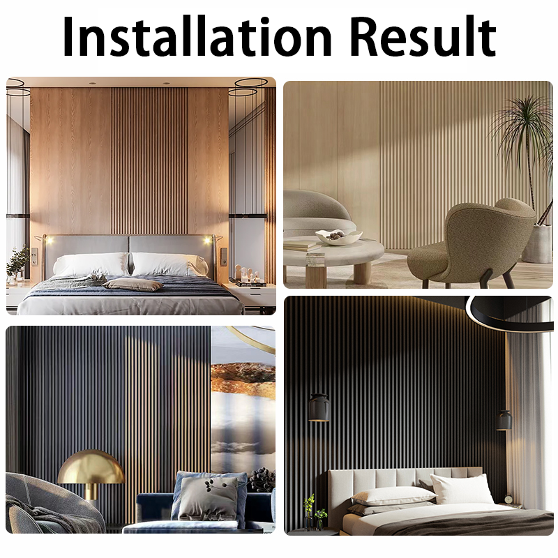 WPC Wood Wallpaper Sticker Waterproof Grille Design Ecological Board ...