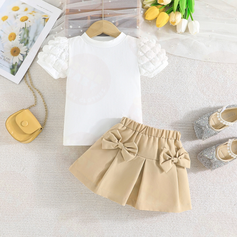 Oscarbaby Bubble Puff Sleeve Blouse and Skirt Terno Clothes Casual set ...