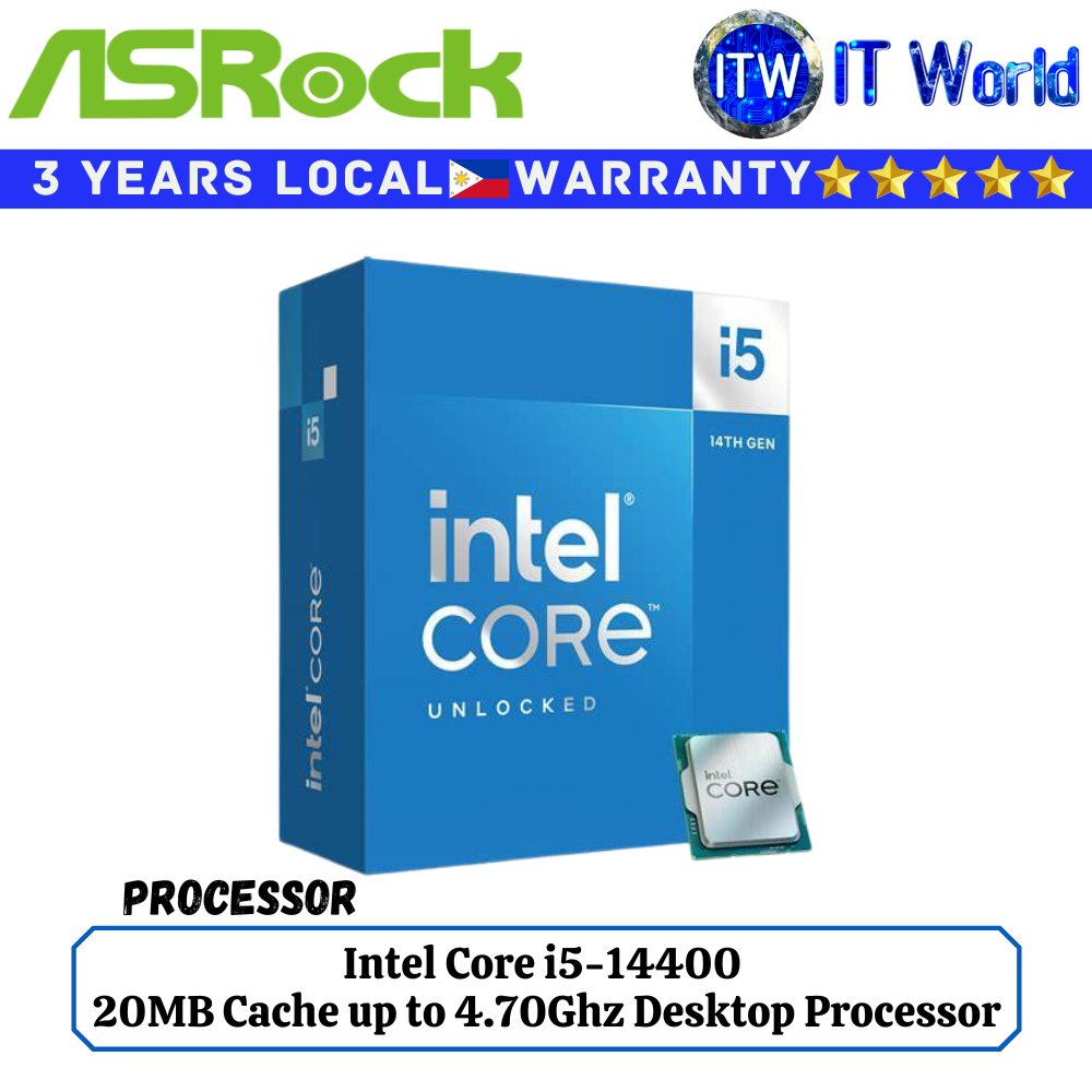 Itw | ASRock Bundle Motherboard Intel Core i5-14400 Processor with ...