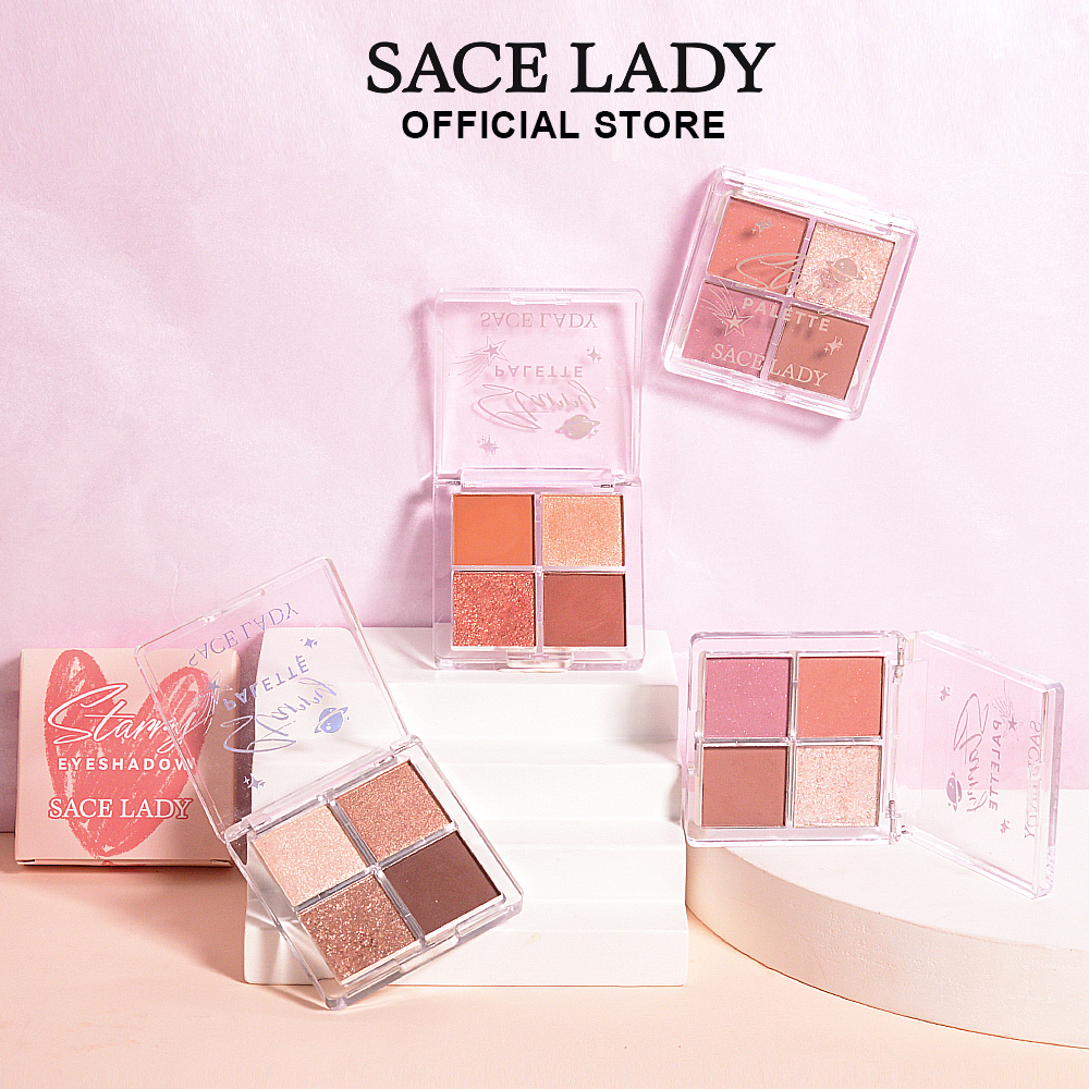 SACE LADY Colorful Eyeshadow Palette 3 IN 1Matte Giltter High Pigment ...