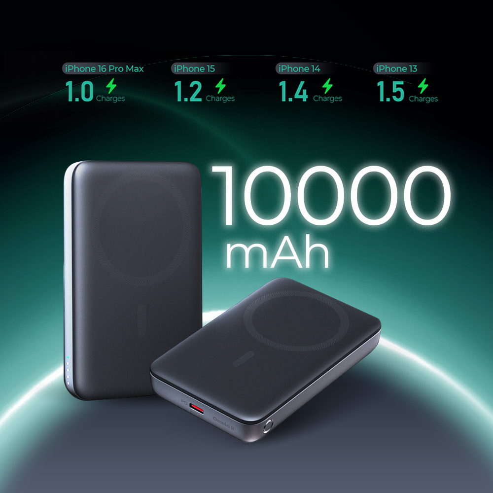 AUKEY PB-MS06 MagFusion 10000mAh 30W Qi2 Magnetic Wireless Charging Power Bank for travel ...