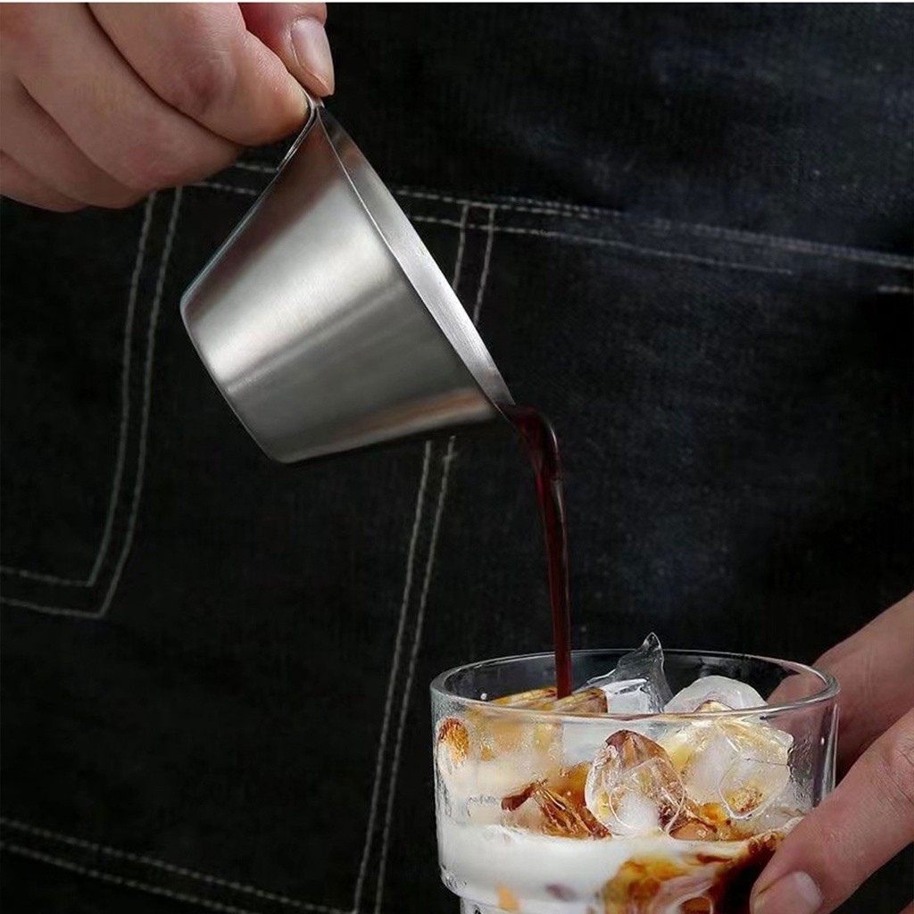 100ml Stainless Steel Espresso Pouring Cup with Handle Barista Coffee ...