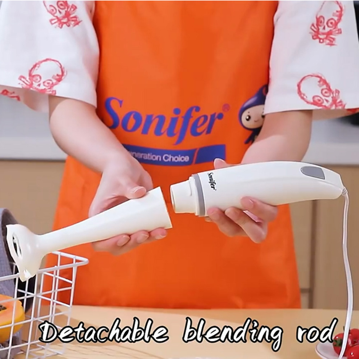 Sonifer Hand Blender powerful 200W Immersion type 304 stainless steel ...