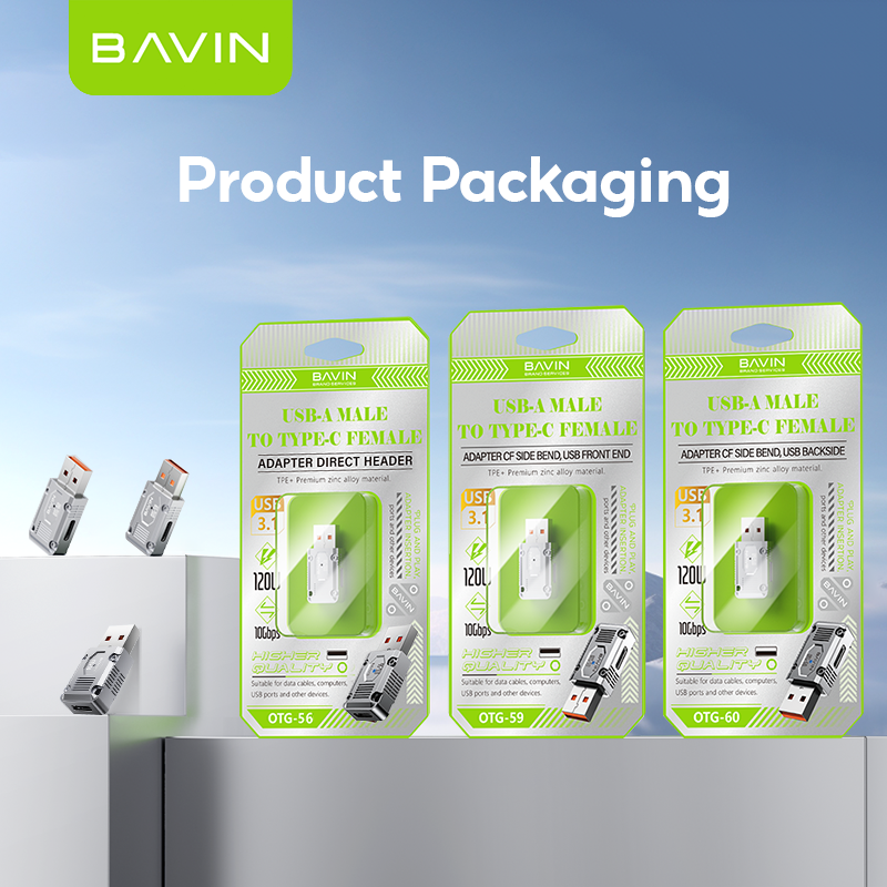 BAVIN O59 120W OTG Data Transfer & Fast Charging Adapter for USB to ...