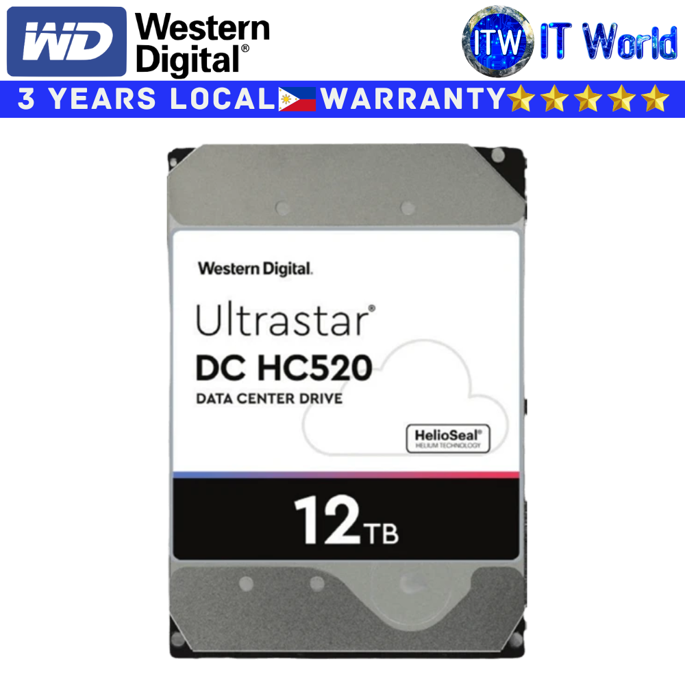 Itw | Western Digital Hard Drive HDD Ultrastar DC HC520 12TB 3.5 ...
