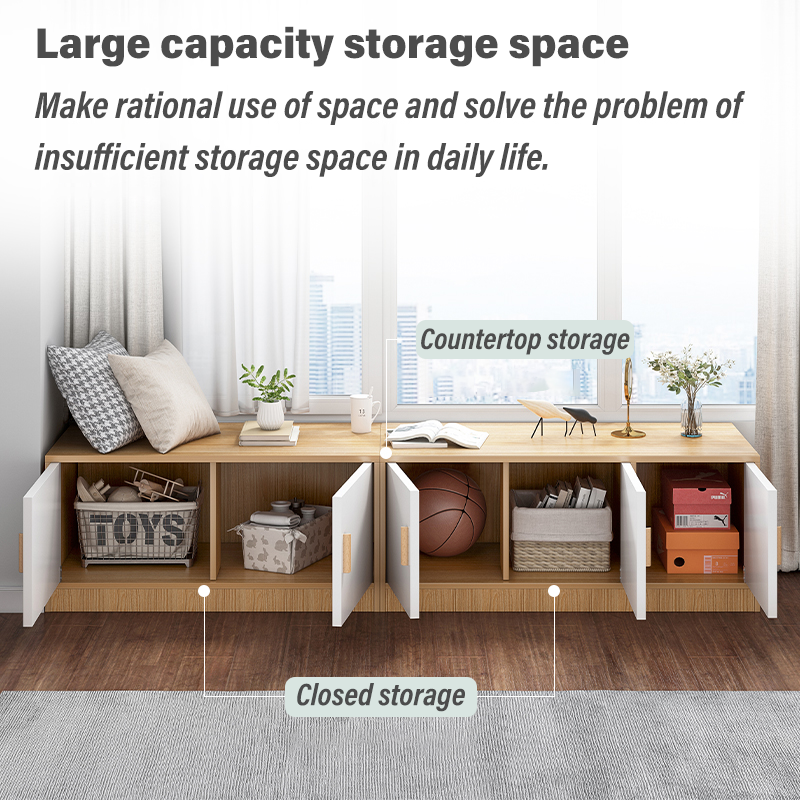 【Thickening】Bay Window Storage Cabinet Balcony Floor Cabinet Home TV ...
