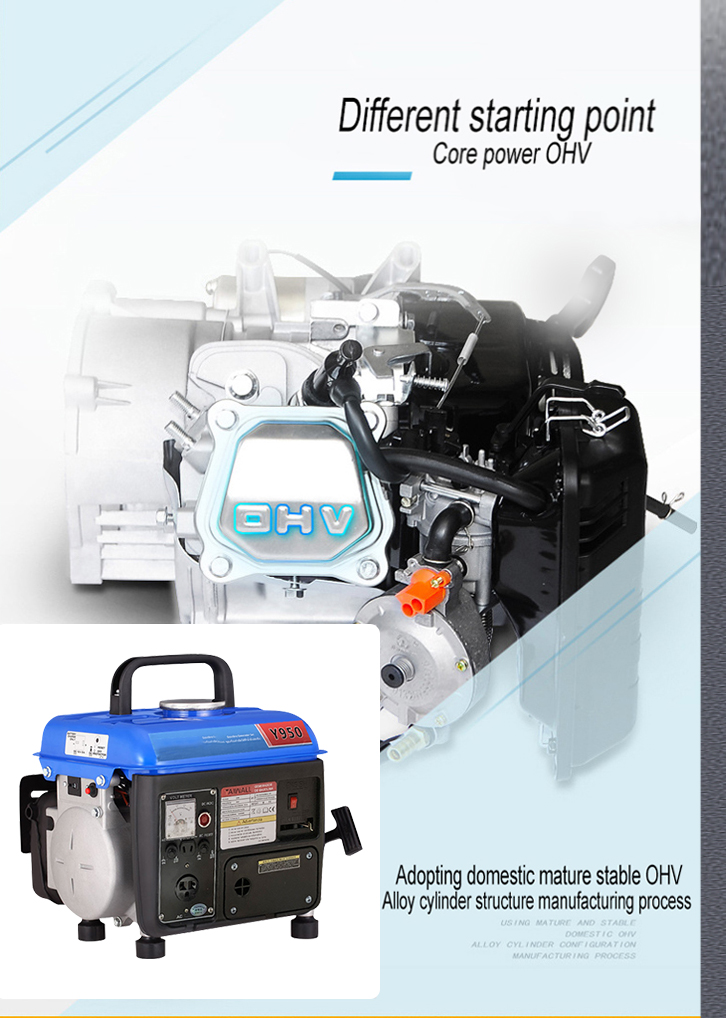 950W Portable Gasoline Generator 60HZ Ultra Quiet High Quality Mini ...