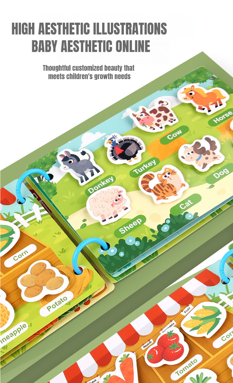 Smart Sprout Kids Busy Book Tearable Velcro Books Educational Toys by ...