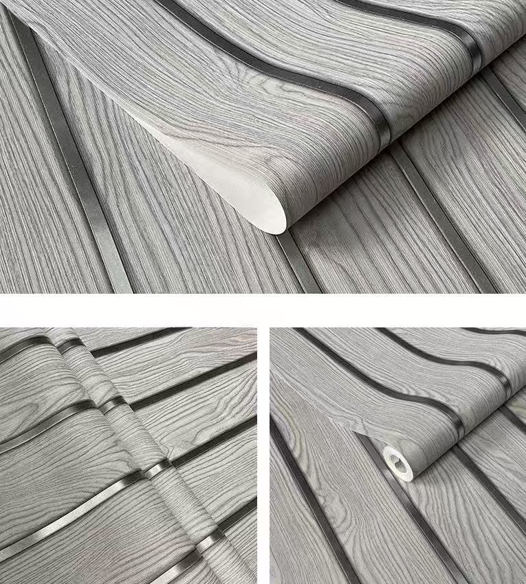 BHW Wallpaper 3D Wooden Design PVC Waterproof Self Adhesive Wall Decor ...