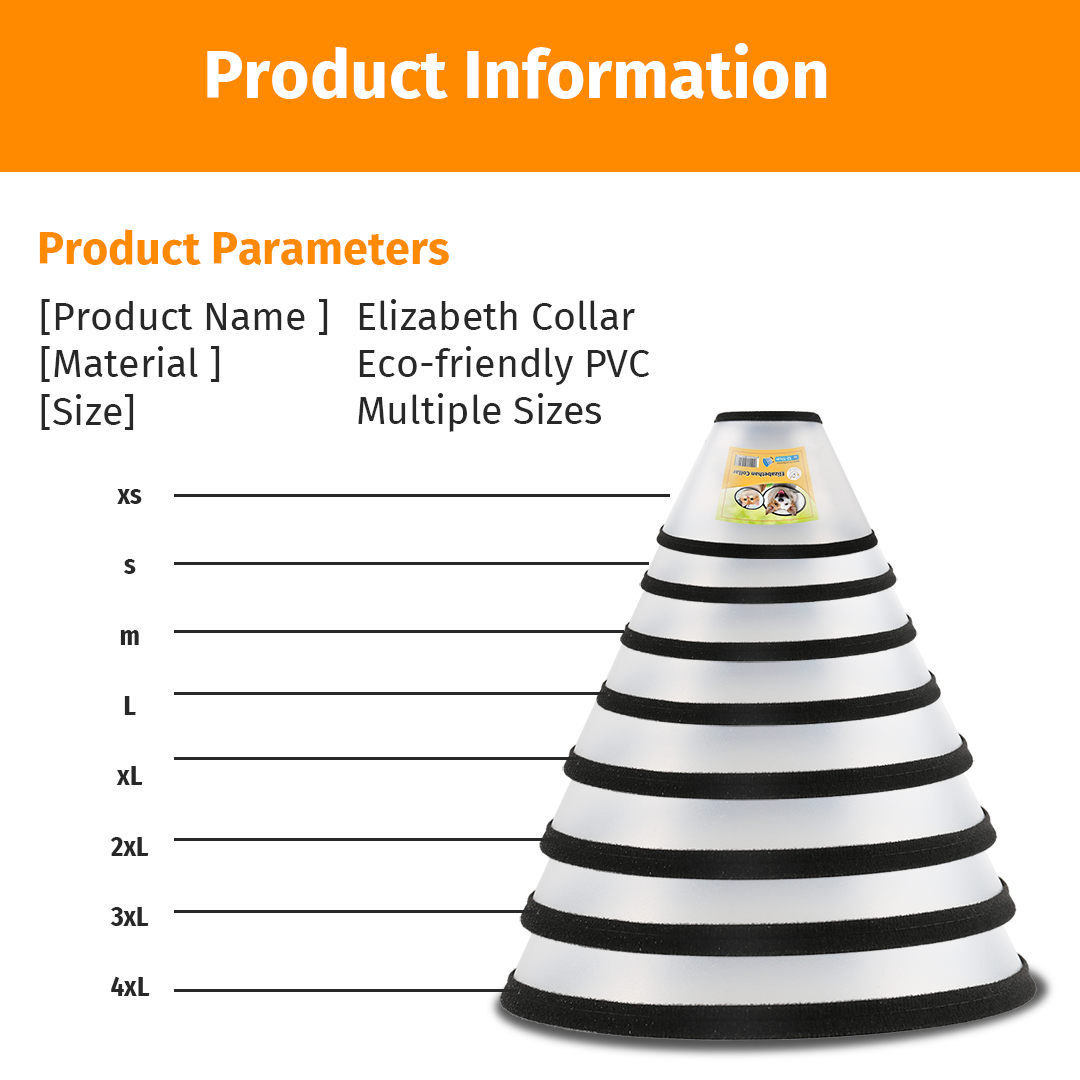 Cassiel Pet Elizabeth Cone E Collar Adjustable Cover For Anti Scratch ...