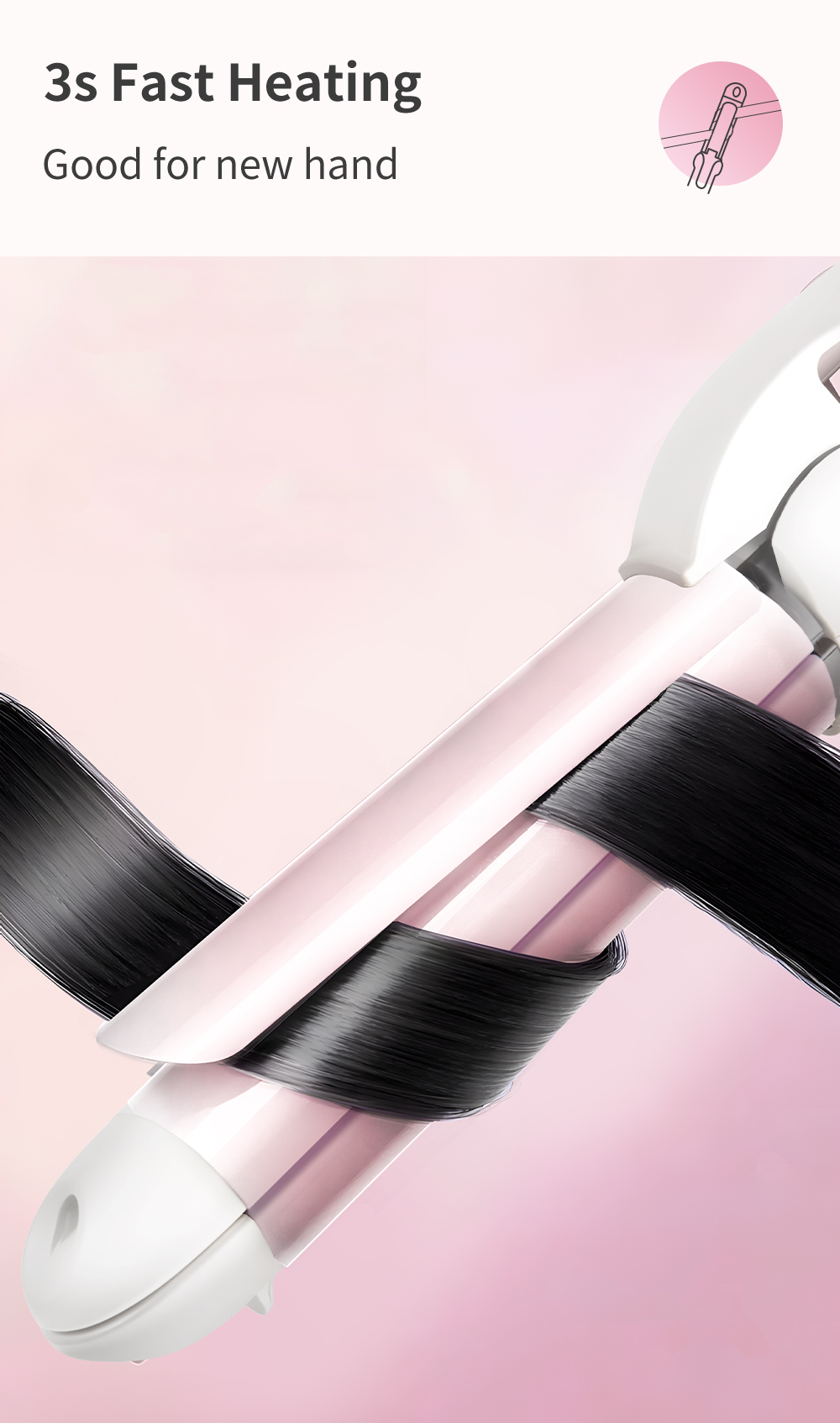 Simplus Hair Curler 2 in 1 Straightener and Curler Automatic Curling ...