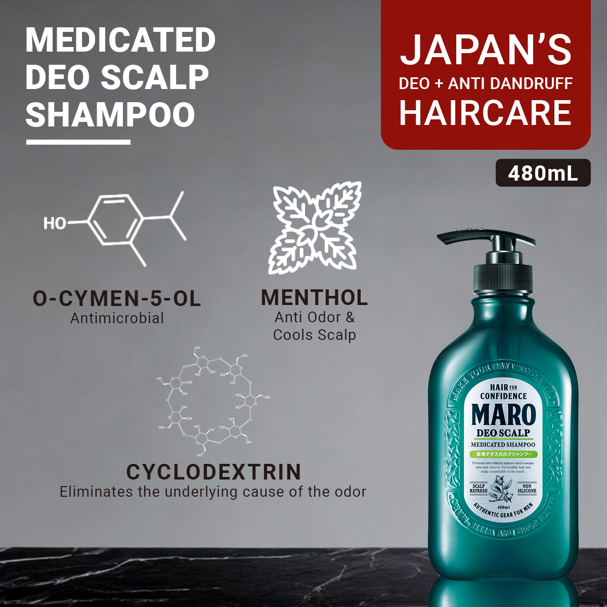 MARO Deo Scalp Medicated Shampoo (480ML) | Shopee Philippines