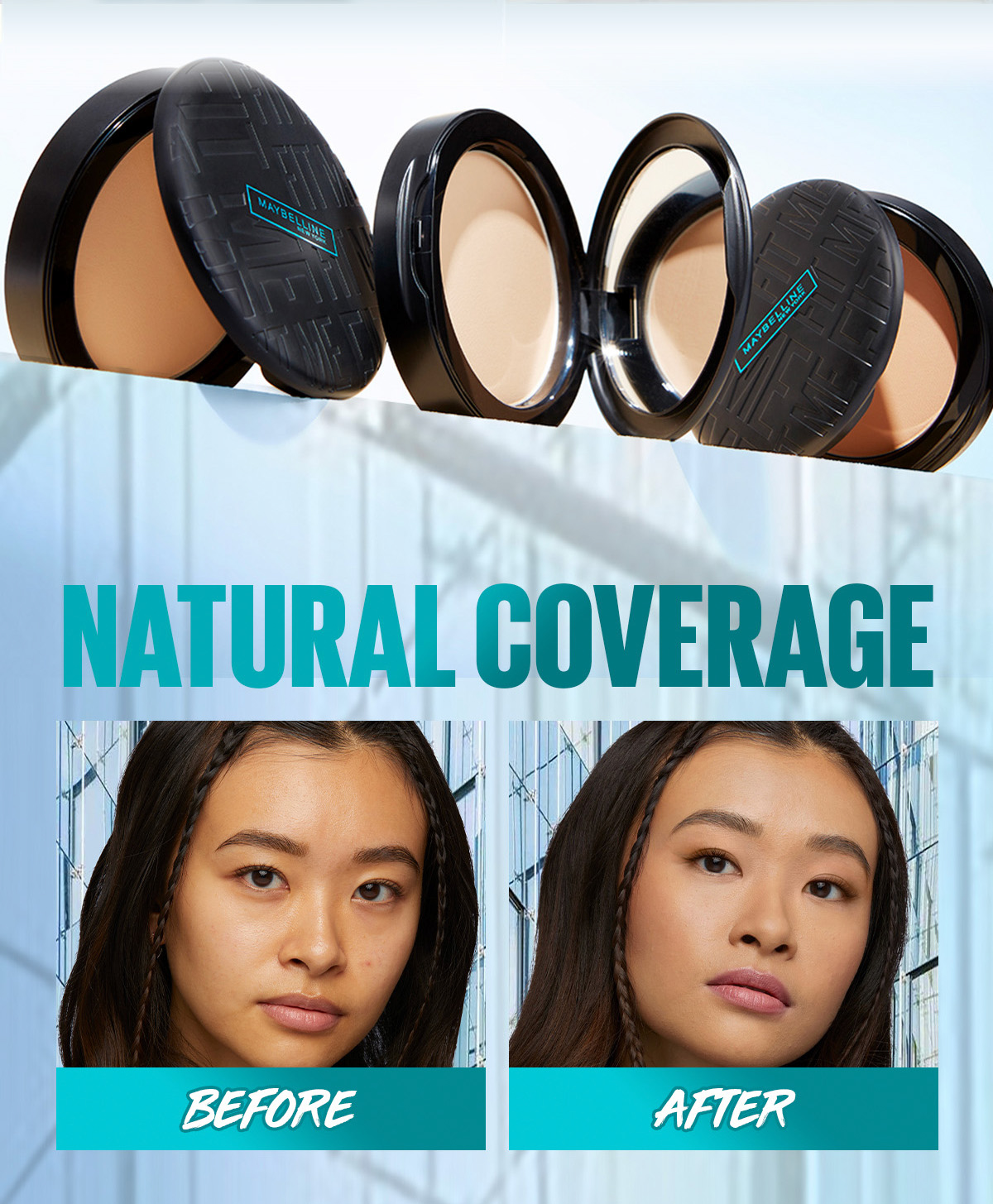 Maybelline Fit Me Retouch Set - Fit Me Compact Powder 120 + Fit Me ...