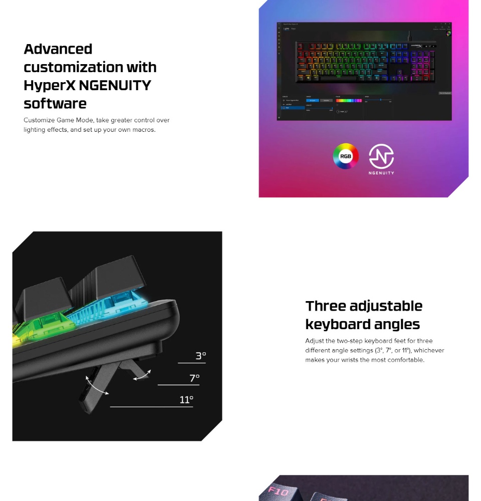 HyperX Alloy Origin Wired RGB Mechanical Gaming Keyboard - HX Aqua ...