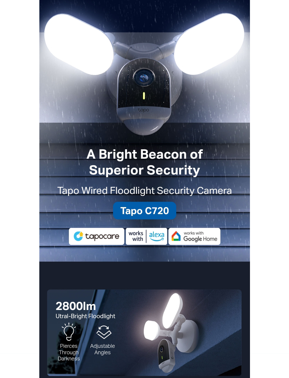 TP-Link Tapo Official | TP-Link | C720 | Smart Floodlight | Camera ...