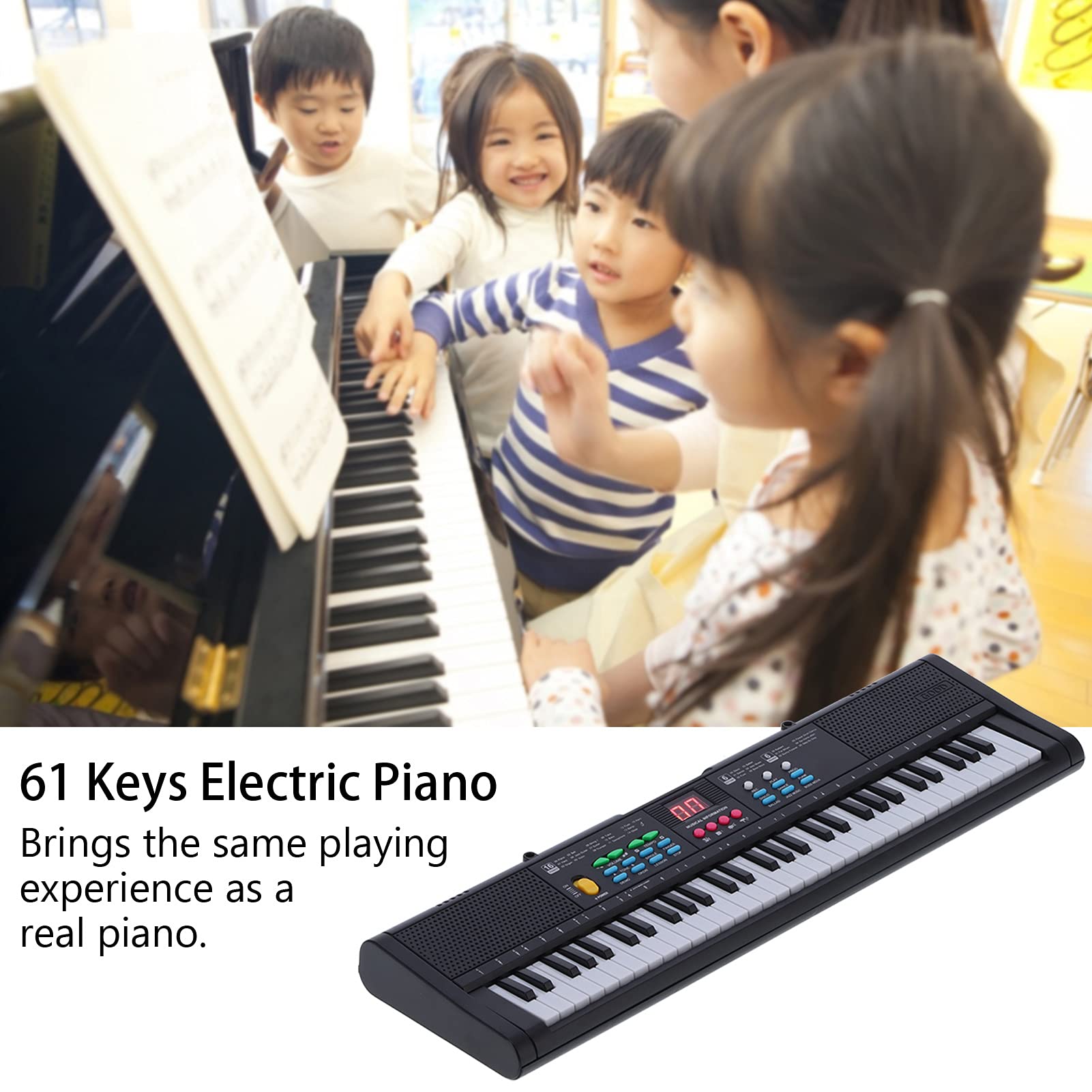 RIXTON 61 Keys Digital Piano Electronic Keyboard For Kids Electronic ...