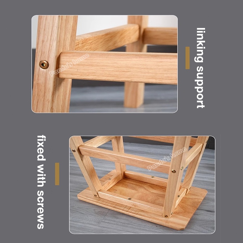 Solid Wood Stool Ladder Stool Bar Chair High Stool Bar Stool Dining ...